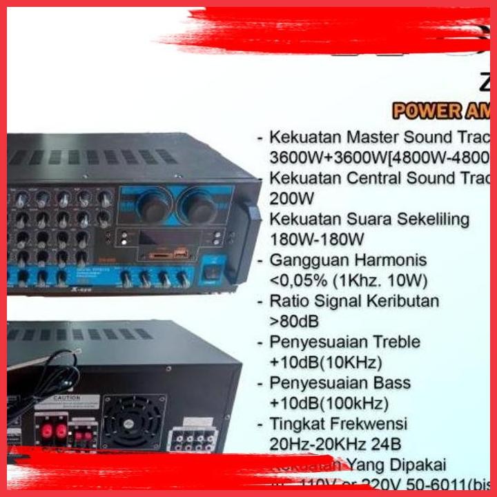Jual (SOU) AMPLIFIER MIXER MERK X-SYS TIPE ZH-880 ORIGINAL BERKUALITAS ...
