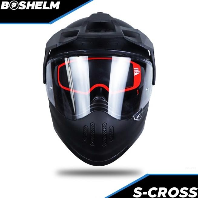 Jual Helm Njs S-Cross Solid Hitam Doff Helm Full Face Sni Terbaru ...