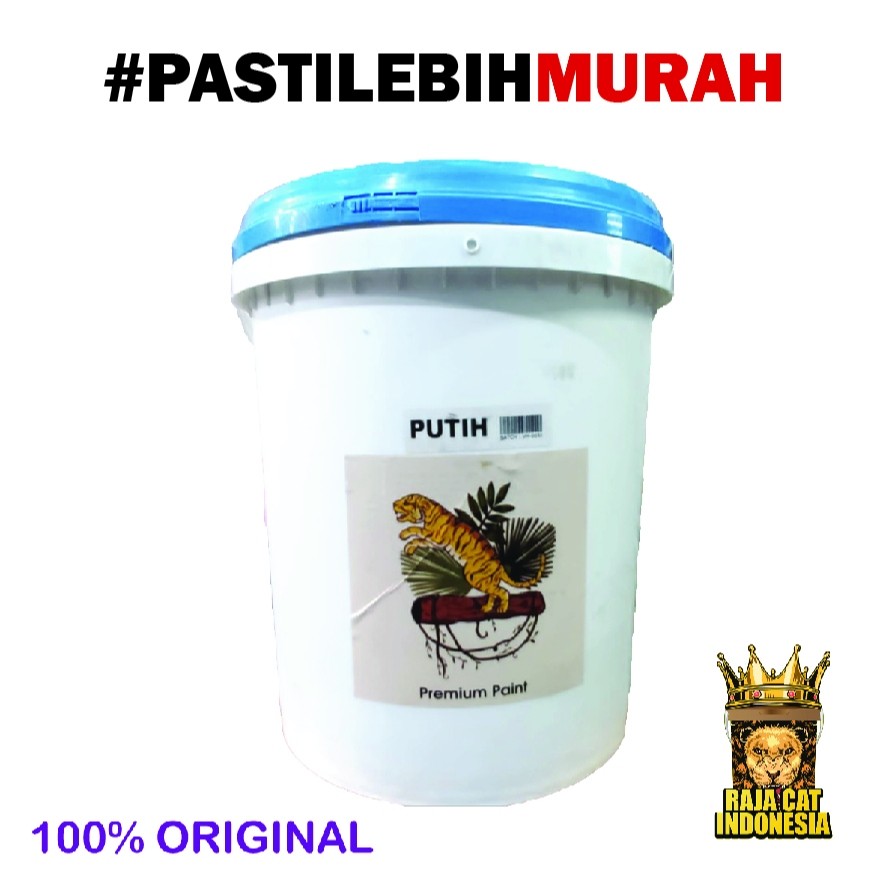 Jual CAT INTERIOR | TIGER PREMIUM WHITE 25 KG | Kemasan Pail | Shopee ...
