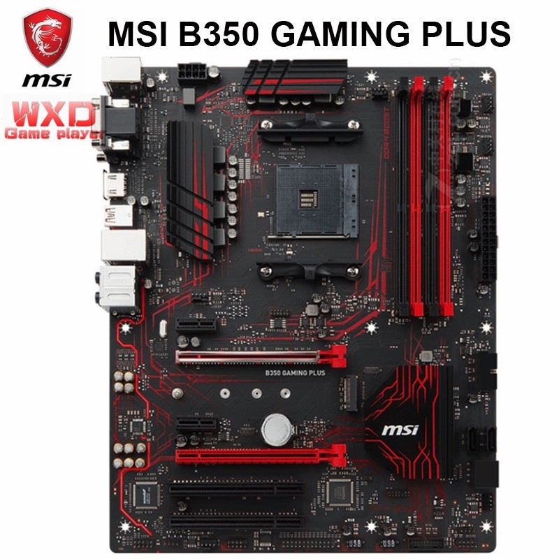 Jual Soket AM4 Bekas MSI B350 GAMING PLUS Motherboard DDR4 64GB AMD ...