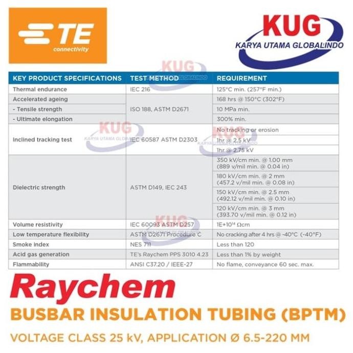 Jual Heat Shrink Raychem Bptm 30/12. Raychem Busbar Insulation Tubing ...