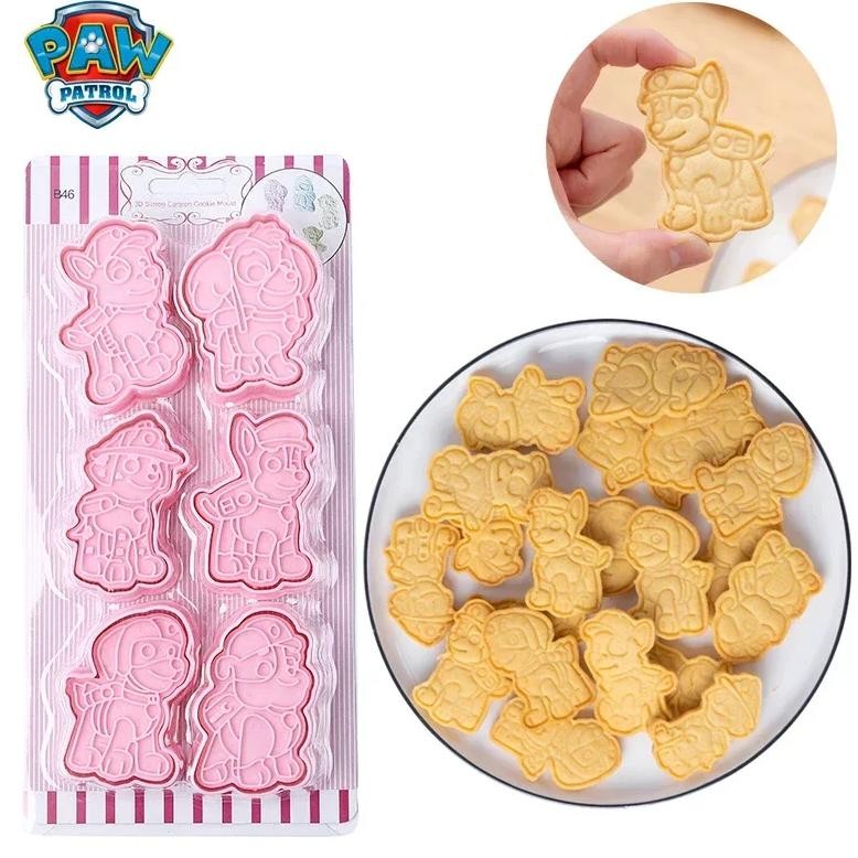 Jual paw patrol anime figure chase cookie mould plastic diy baking ...
