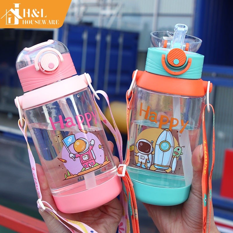Jual H&L 700ml Botol Air Kanak-Kanak Kids Botol Air Dengan Jerami Tali ...