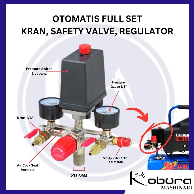 Jual Ele Pressure Switch Otomatis Set Komplit Kran, Safety Valve ...