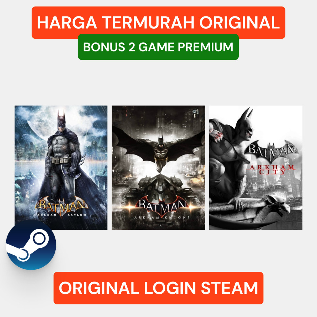 Jual BATMAN ARKHAM CITY ASYLUM KNIGHT - Game Batman - Game PC Laptop ...