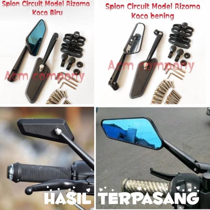 Jual Spion Circuit Model Rizoma Black Mirror Blue & Clear Universal ...