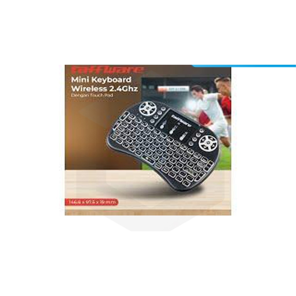 Jual MINI KEYBOARD I8 RGB WIRELESS WITH TOUCHPAD AIR MOUSE HITAM ...