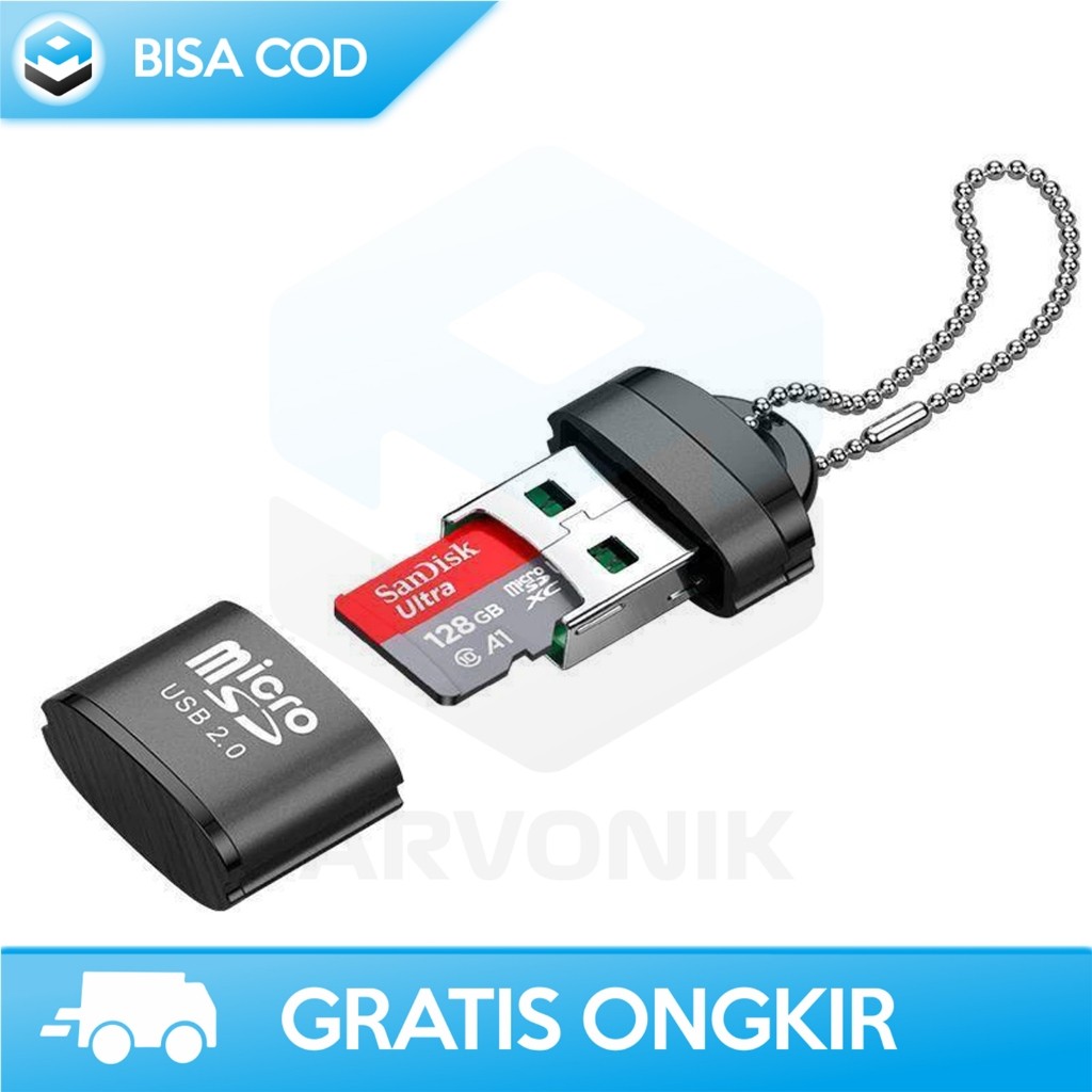 Jual MINI CARD READER MICRO SD TF57 PEMBACA KARTU MEMORI MINI GANTUNGAN ...