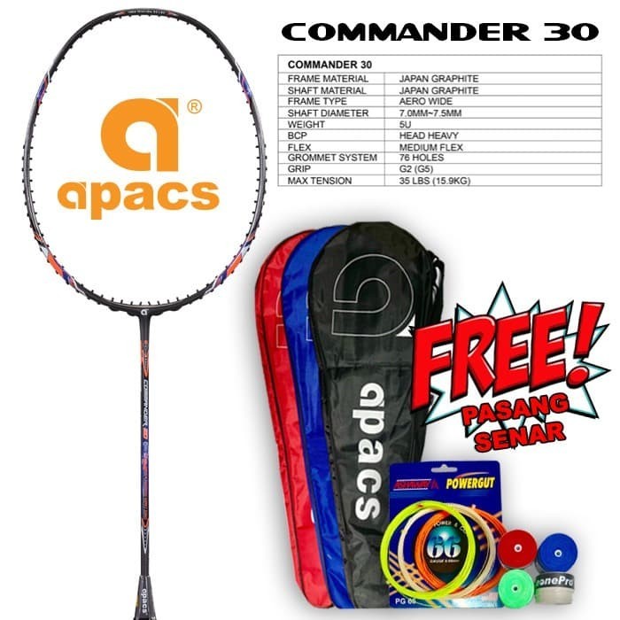 Jual Raket Badminton APACS - Commander 30 | Shopee Indonesia