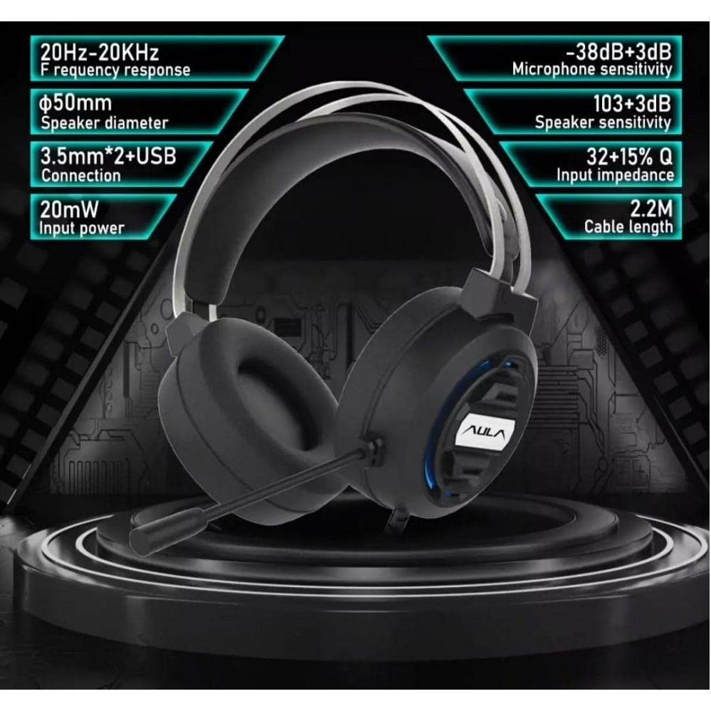 Jual [NEW] HEADSET GAMING AULA S603 RGB BREATHING PC/MOBILE DENGAN ...