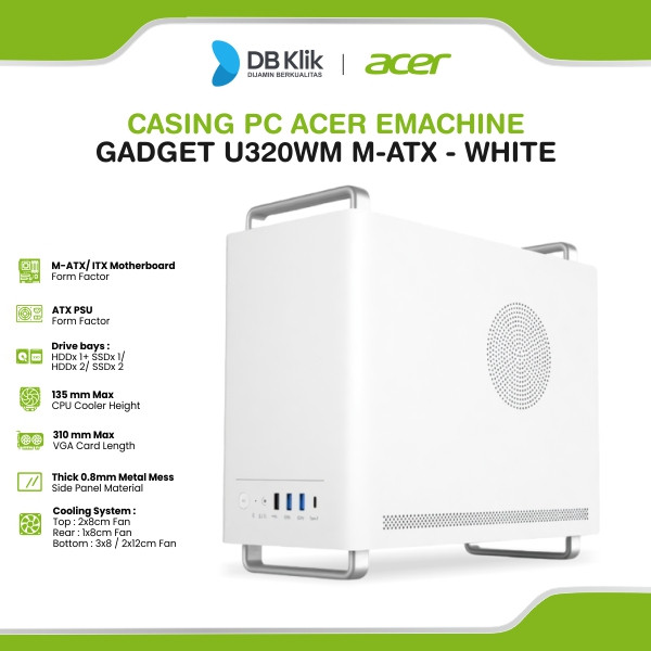 Jual Acer Casing Pc Emachine Gadget U320Wm M-Atx White - U320 | Shopee ...