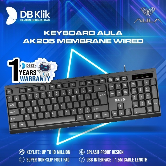 Jual Aula Keyboard Gaming Ak205 Membrane Wired - Ak205 Wired Keyboard ...