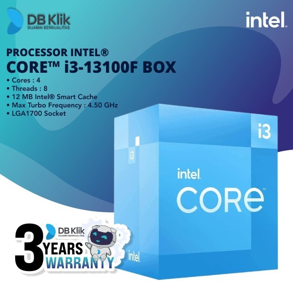 Jual Intel Processor Core I3-13100F Box 4.5Ghz Lga1700- I3 13100F Box | Shopee Indonesia