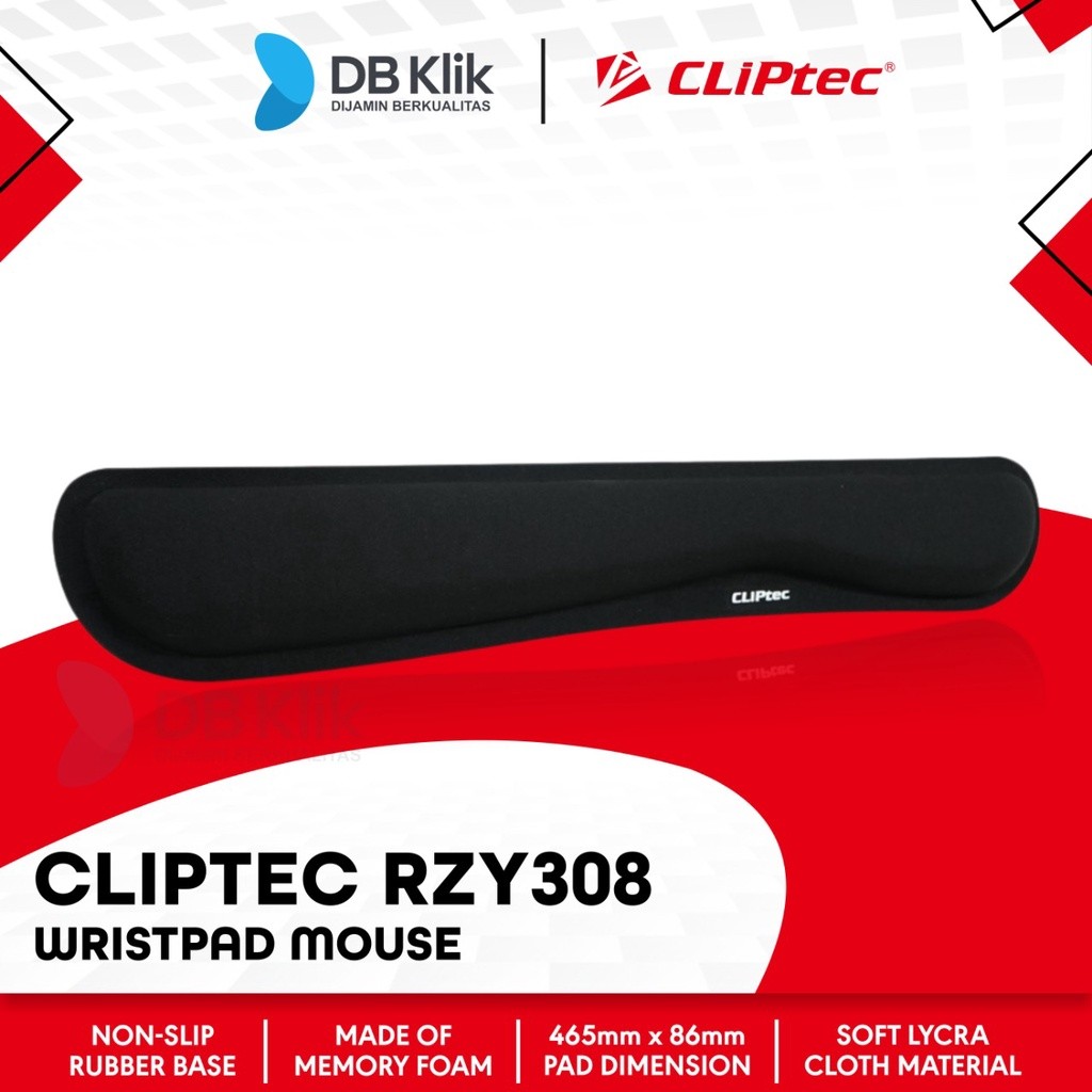 Jual Cliptec Wristpad Mouse Rzy308 - Wrist Rest Pad Rzy 308 Memory Foam ...