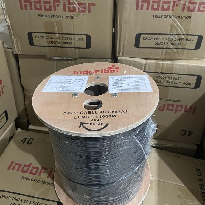 Jual Drop Wire / Kabel Fiber Optic / Dropcore 4 Core FTTH 1km / 1000 ...