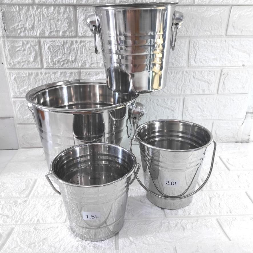 Jual PENAWARAN TERBATAS Ice Bucket Stainless Ember Es Batu Tempat ...