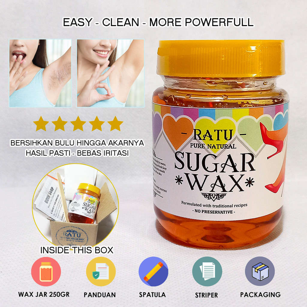 Jual Ratu Sugar Waxing Pencabut bulu ketiak kaki dan Miss V 250g ...