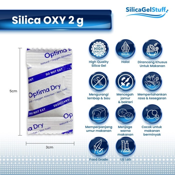 Jual Silica Gel Foodgrade Sachet Plastic Oxyfree 1 Kg | Shopee Indonesia