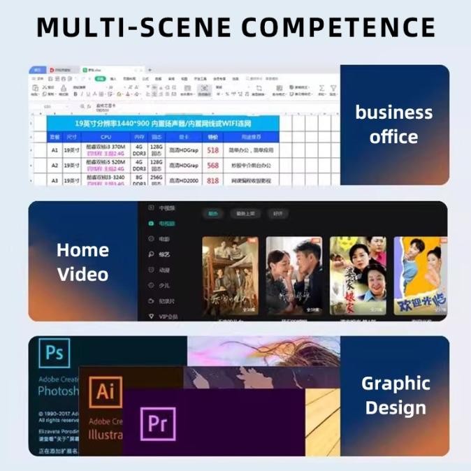 Jual Komputer PC All-in-One Baru Layar Lengkung Gaming 24 Inci Core i3 ...