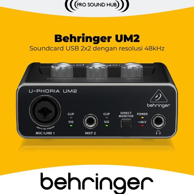 Jual BEHRINGER UM2 UM-2 UM 2 SOUNDCARD 2 CHANNEL UNTUK MIC DAN ...