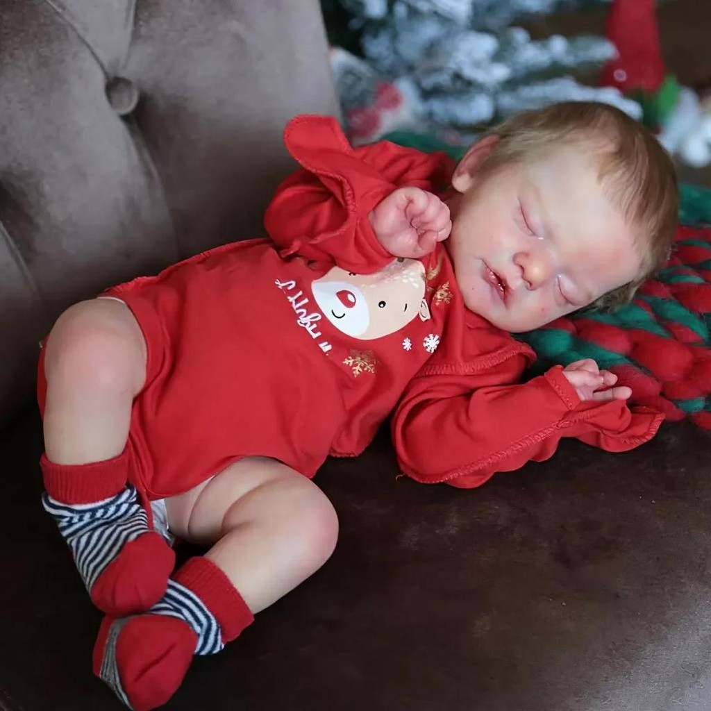 Jual 18 inch sam with rooted hair bebe reborn doll lifelike mueca bebe ...