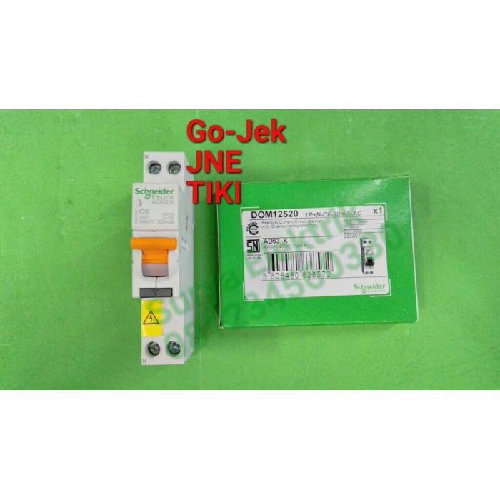 Jual Mcb Anti Kesetrum Listrik Tersetrum Proteksi Strum Arus Bocor Rcbo ...