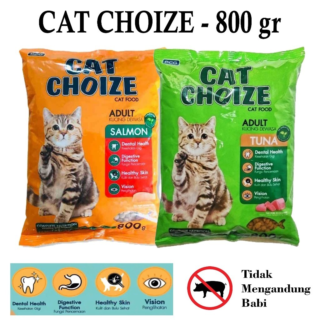 Jual CAT CHOIZE ADULT TUNA & SALMON 800gr Makanan Kering Bentuk Ikan ...