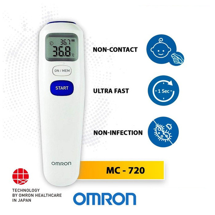 Jual 𝗢𝗠𝗥𝗢𝗡 Termometer Infrared MC 720 | Thermometer Dahi Thermo Gun Non ...
