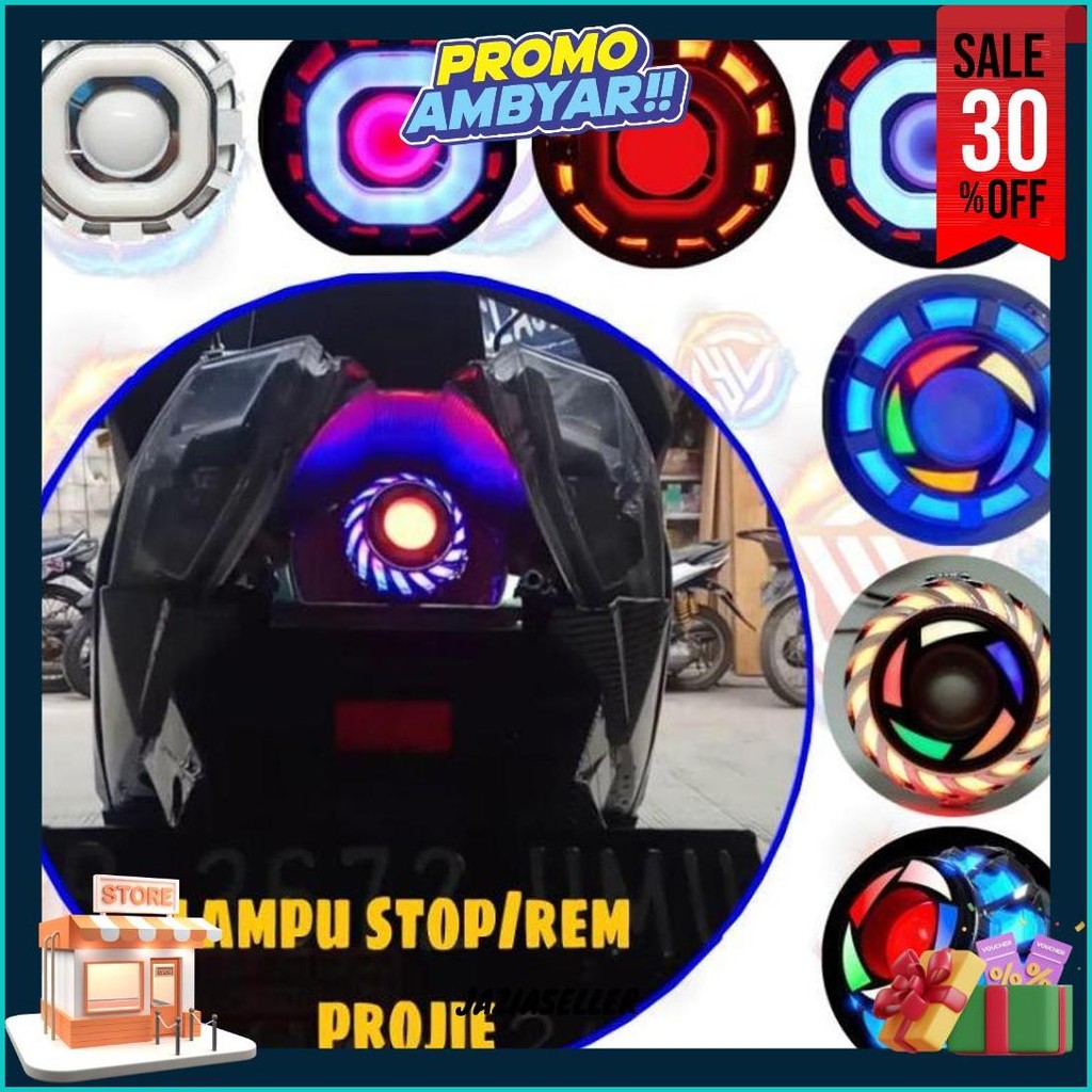 Jual Lampu Stop Rem Projie Rbr 2 Inchi Rainbow Spiral Bulat Kotak ...