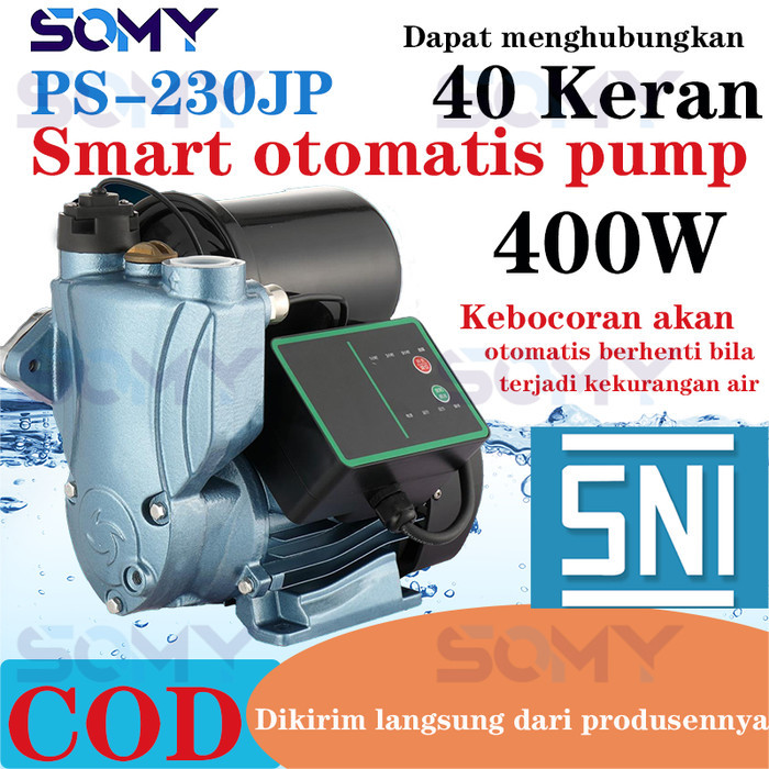 Jual SOMY Pompa air Otomatis 50L/min 400W Total Head Max 50 m Model: PS ...