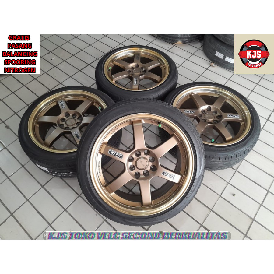 Jual VELG RACING SECOND MODEL TE37 RING 17 PCD 4X100-4X114,3 COCOK BUAT YARIS JAZZ FREED MOBILIO ...
