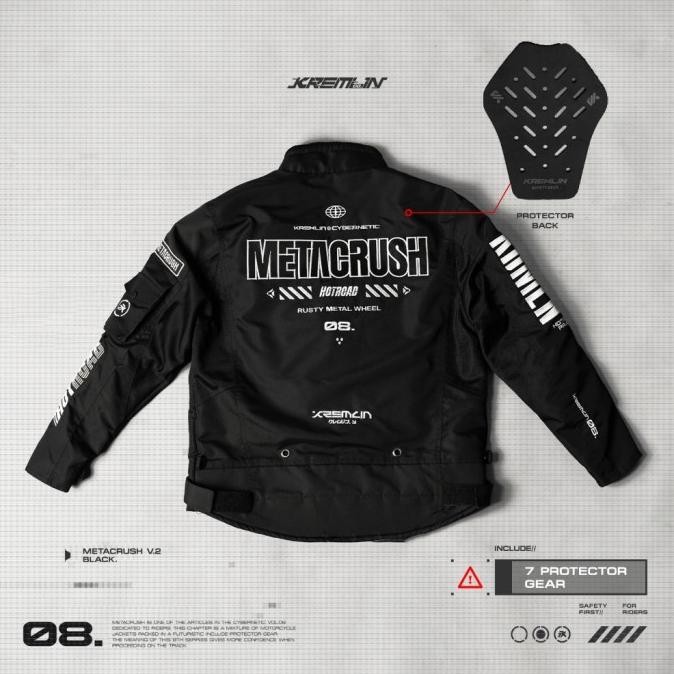 Jual Promo Kremlin Jacket Black Biker Cyberpunk Motor - Metacrush V.2 ...