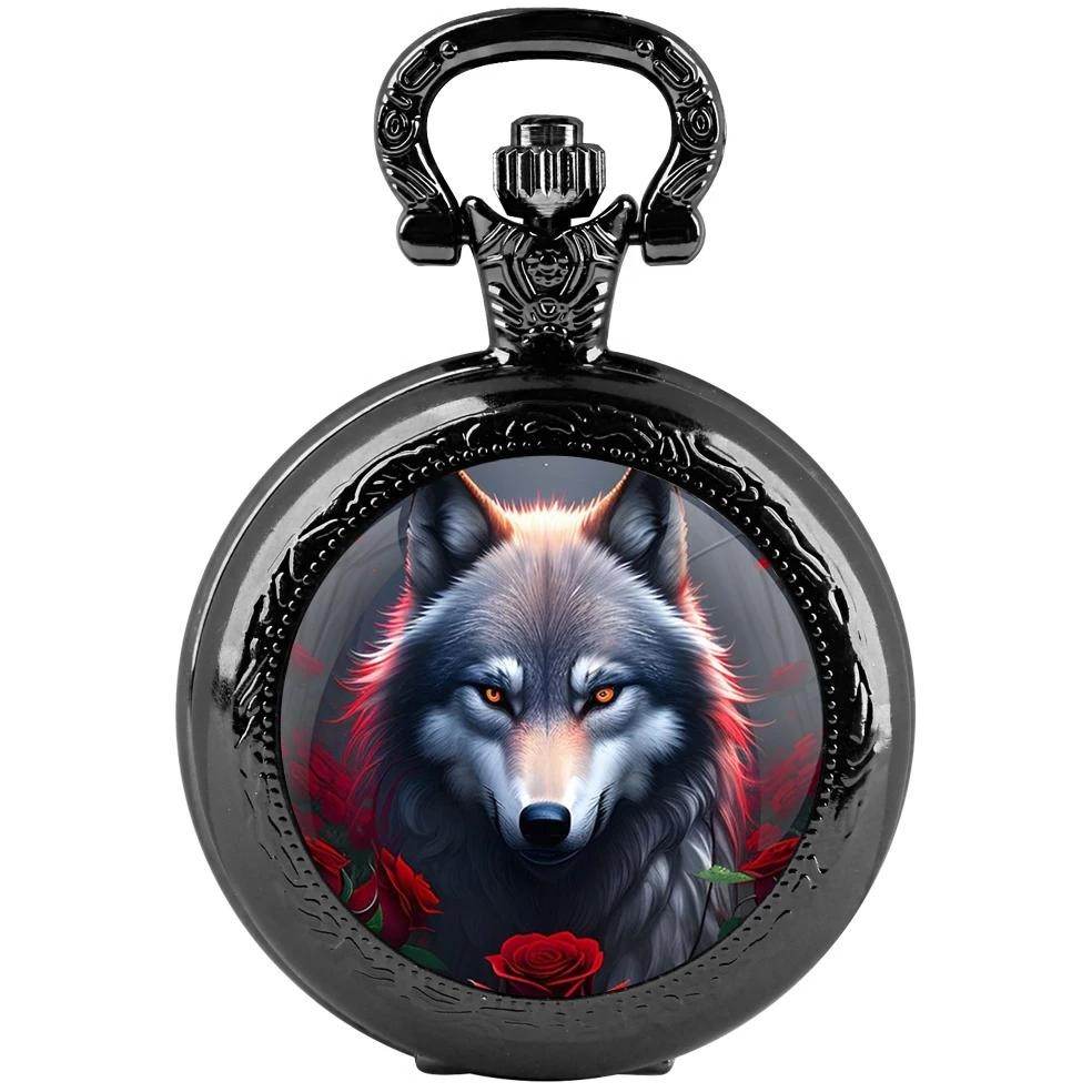 Jual Rose Husky Theme Quartz Pocket Watch - Stylish Vintage Hand ...