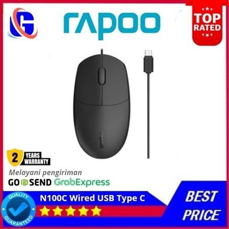 Jual Mouse RAPOO N100C Wired USB Type C | Shopee Indonesia