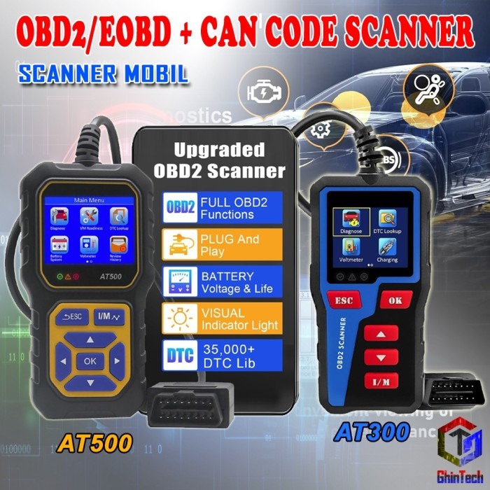 Jual Obd2 Ii Scanner Mobil At500 At300 Pembaca Kode Diagnostic Check ...