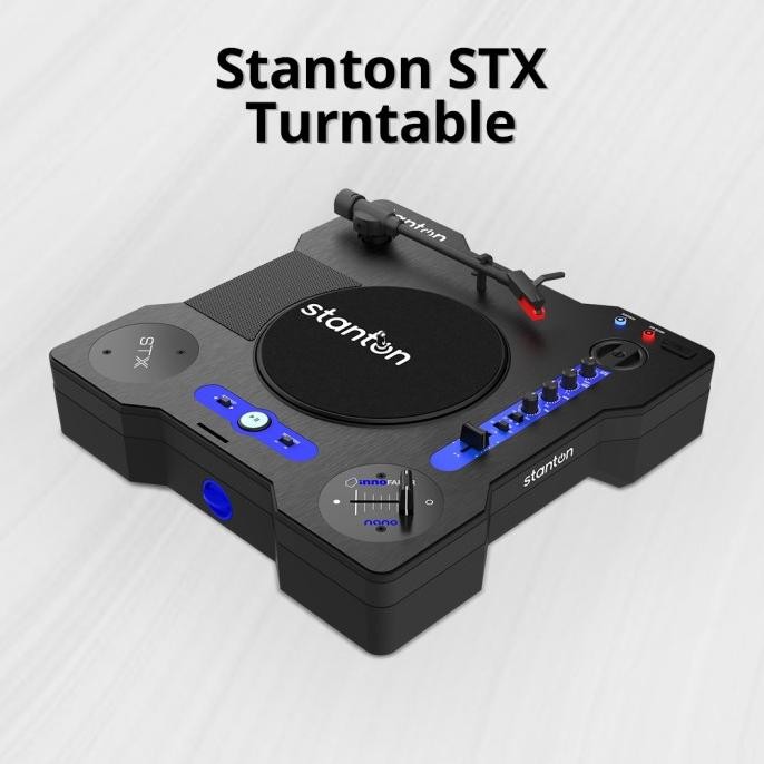 Jual STANTON STX TURNTABLE PORTABLE | VINYL PLAYER | PIRINGAN HITAM ...