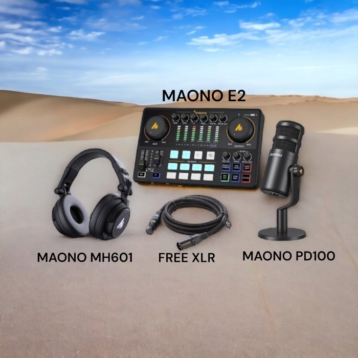 Jual Paket Maono AME2 E2 PD100 MH601 live streaming tiktok podcast ...