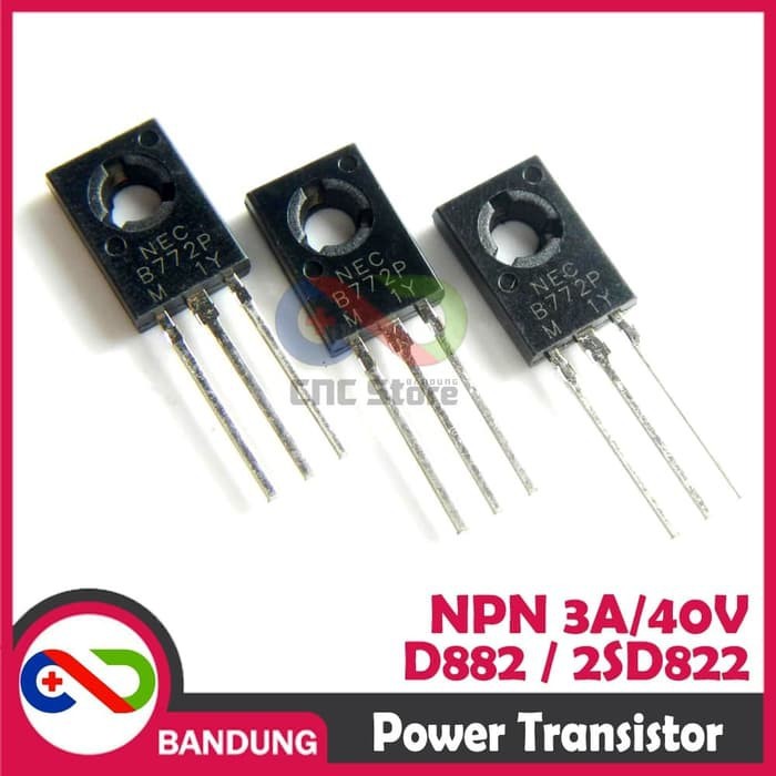 Jual D882 2SD822 TO-126 3A/40V NPN POWER TRANSISTOR | Shopee Indonesia