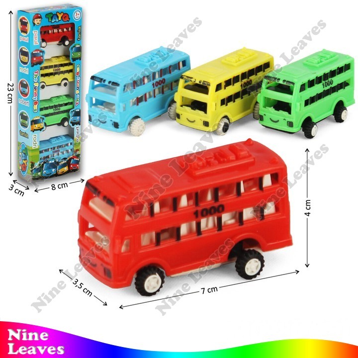 Jual [SET 4 Pcs] Mainan Anak Bus Bis Tayo Pullback Tarik Jalan Mainan ...