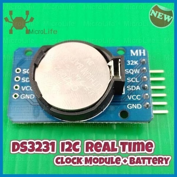 Jual DS3231 I2C RTC MODULE PLUS BATERAI. MODUL JAM PERKAKAS 20F23 | Shopee Indonesia