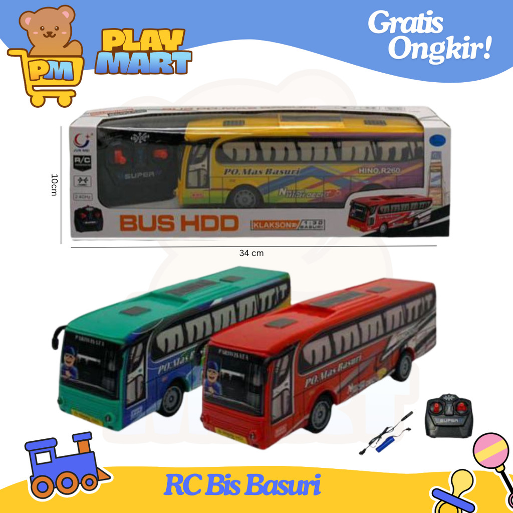 Jual Mainan Anak Bus Basuri Remote Control Mainan Anak Bus Remote ...