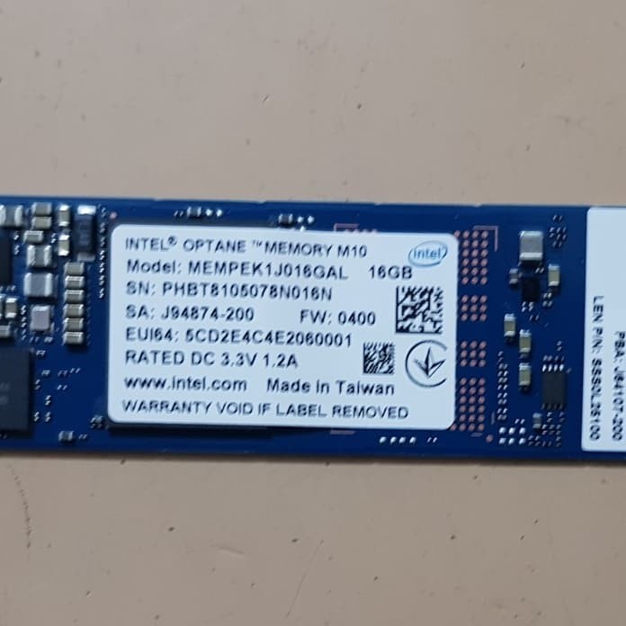 Jual Intel Optane 16GB ( copotan unit, normal dan berjalan dgn lancar ...