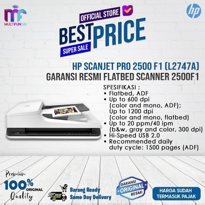 Jual HP ScanJet Pro 2500 f1 (L2747A) Garansi Resmi - Flatbed Scanner ...