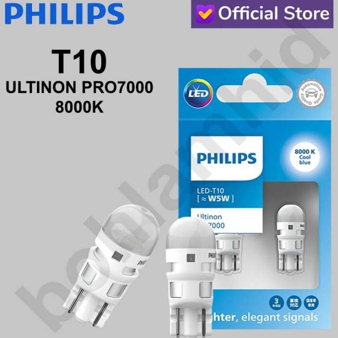 Jual Led Lampu Senja T10 Philips Ultinon Pro6000 W5W Led Kabin 8000K ...