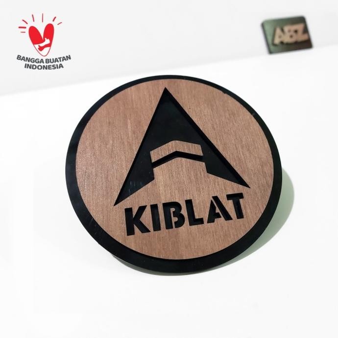 Jual SIGN ARAH KIBLAT KAYU AKRILIK TIMBUL | Shopee Indonesia