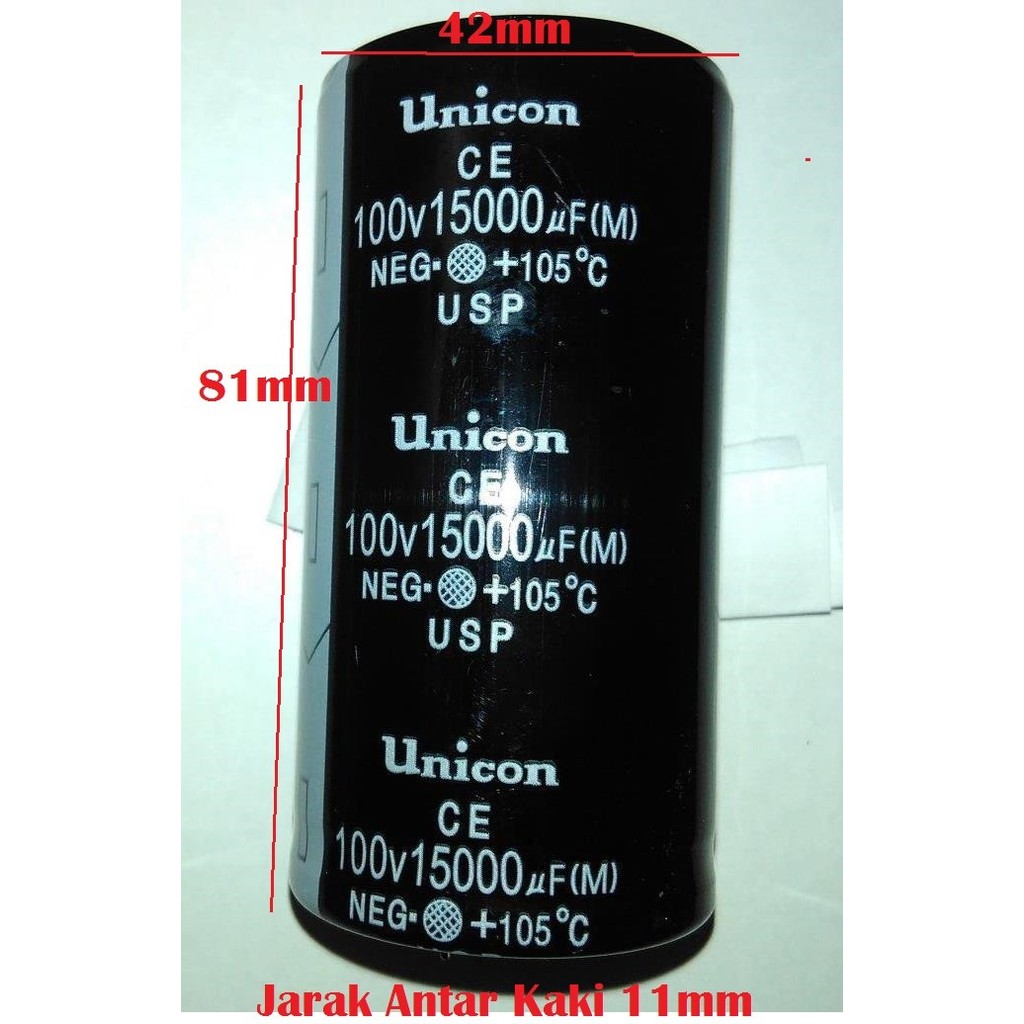 Jual Kapasitor / Capacitor Elektrolit (Elco) 15000uf/100v Unicon ...