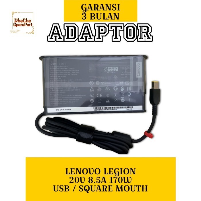 Jual NEW! ADAPTOR CHARGER 170W USB SQUARE MOUTH LEN0V0 LOQ 15IRX9 ...