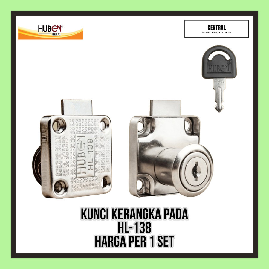 Jual Kunci Laci Meja / Lemari - Kunci Kerangka Padat HL-138 HUBEN | Shopee Indonesia