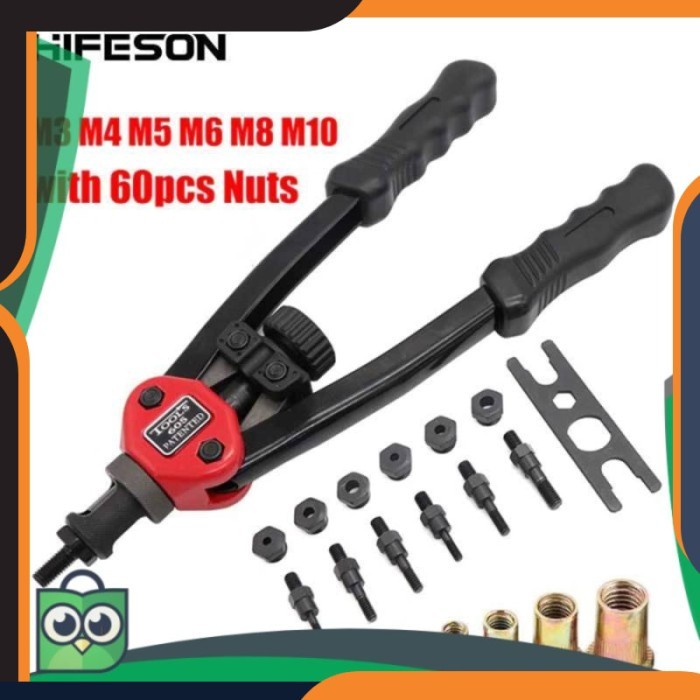 Jual Paku Baut Tang Rivet Nut Adapter Tekiro Nuts 605 60Pcs HIFESON ...