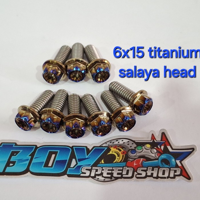 Jual Sale Baut M 6X15 Titanium It Salaya Original HargaSatuan(1Pcs) | Shopee Indonesia